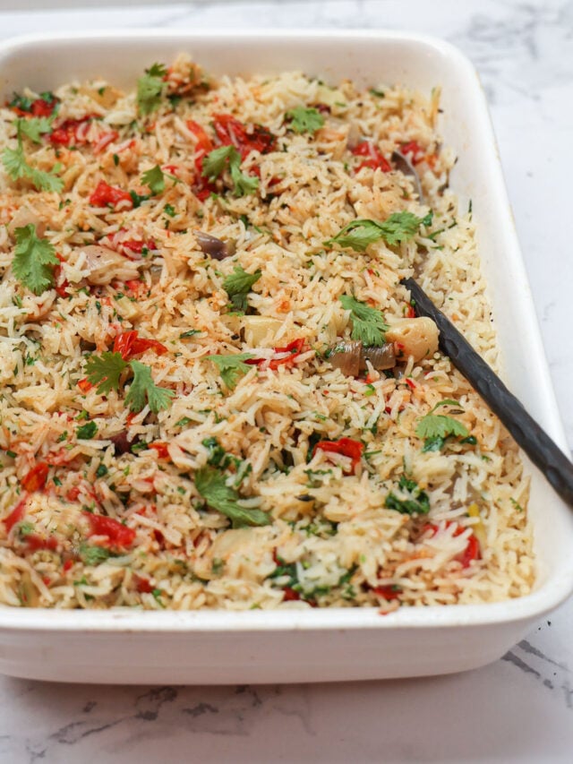 Baked Rice with Roasted Tomatoes, Garlic, and Shallots • Flavor Feed
